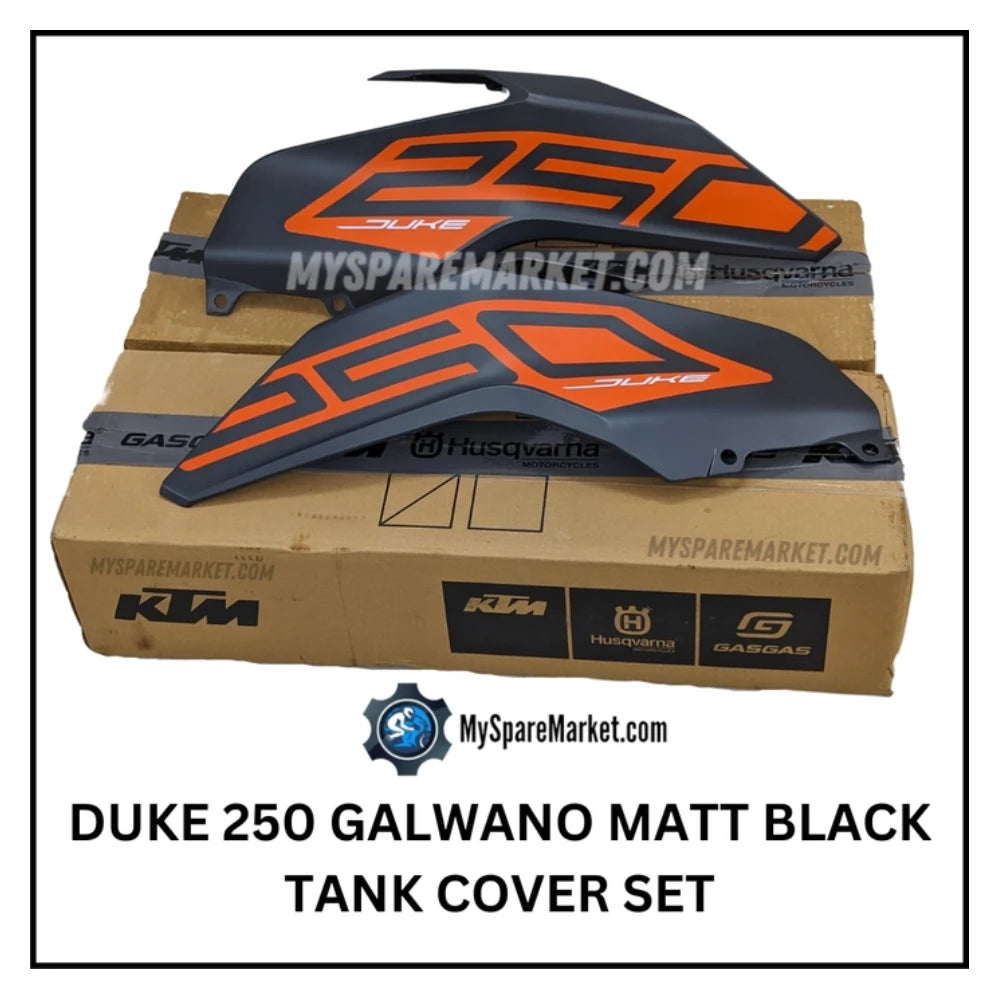 TANK PANNEL - DUKE 250 - GALWANO MATT BLACK - 52JP0924 + 52JP0922 ...